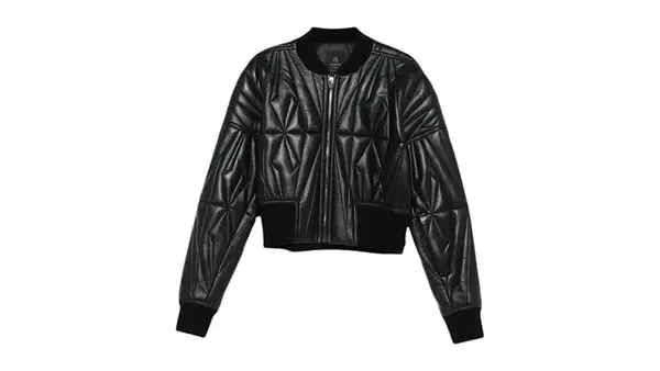 Rick Owens X Moncler Woven Geocamo Cropped Jacket - Black