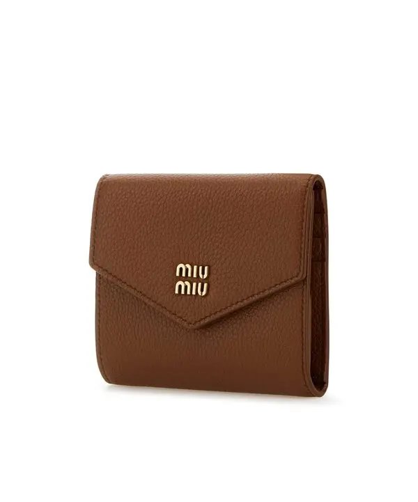 Miu Miu Logo Plaque Compact Wallet