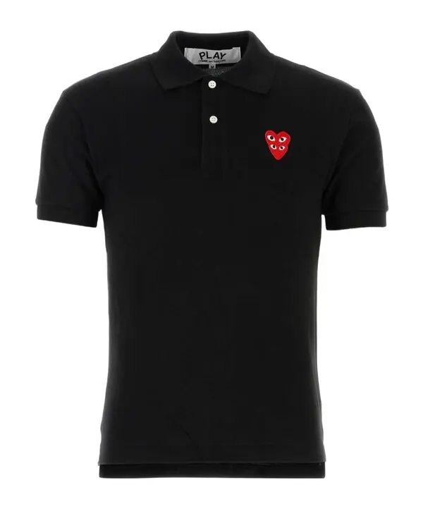 Play Comme Des Garcon Comme Des Garçons Play Logo Embroidered Polo Shirt