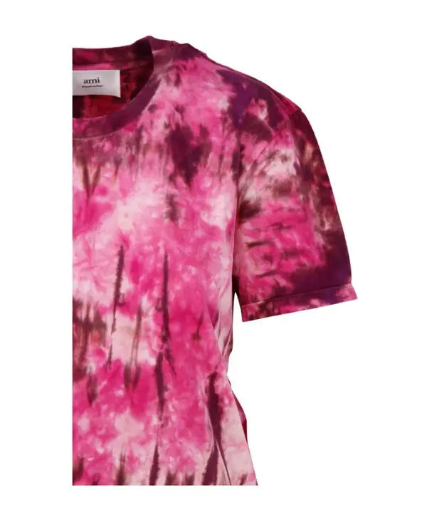 AMI Paris Tie-dyed Crewneck T-shirt