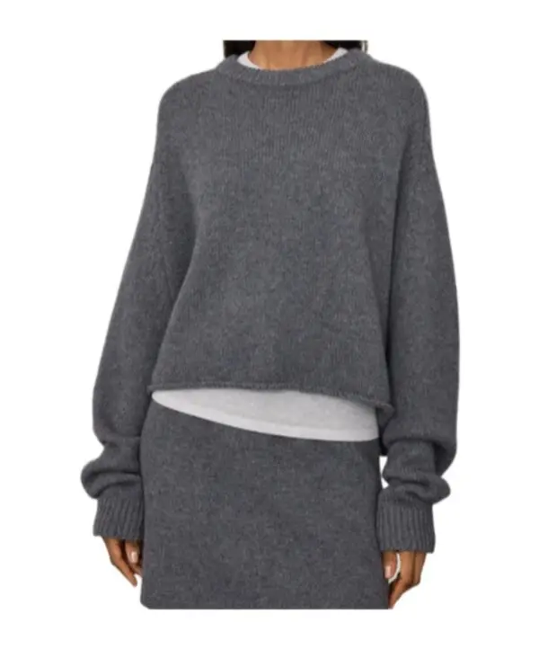 LISA YANG Round Neck Sweater - Grey