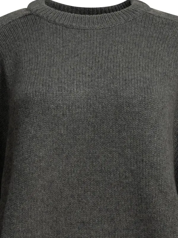 LISA YANG Cropped Crew Neck Knitted Sweater
