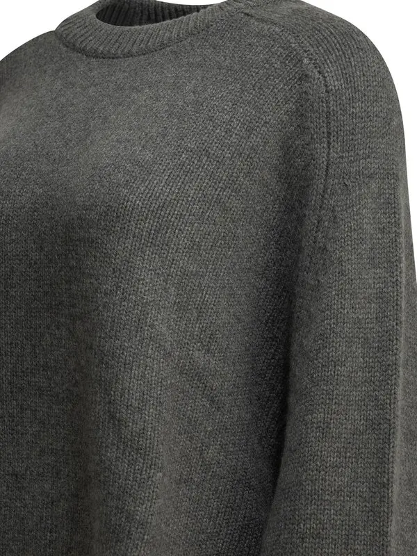 LISA YANG Cropped Crew Neck Knitted Sweater