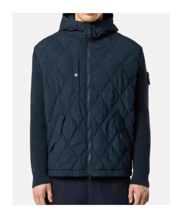 Stone Island Padded Hooded Jacket With Anti-drop