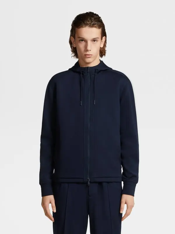 Zegna Zip-up Drawstring Hoodie