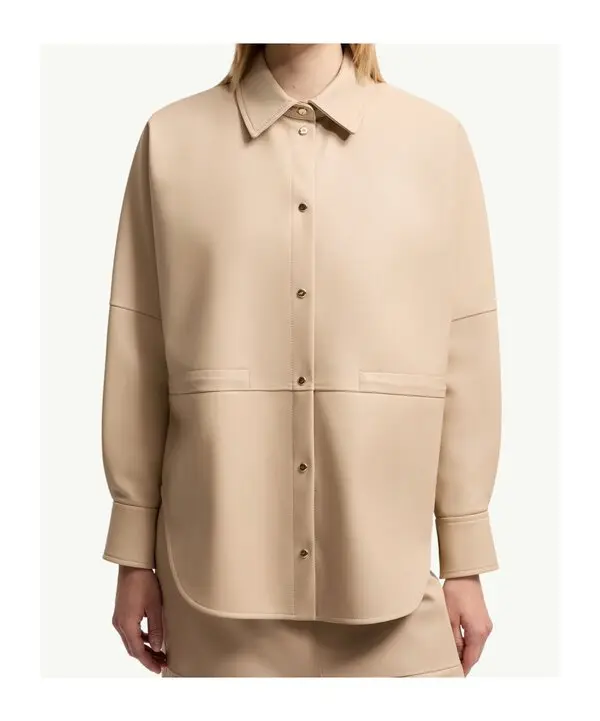 Moncler Leather Long Sleeve Shirt