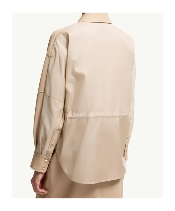 Moncler Leather Long Sleeve Shirt