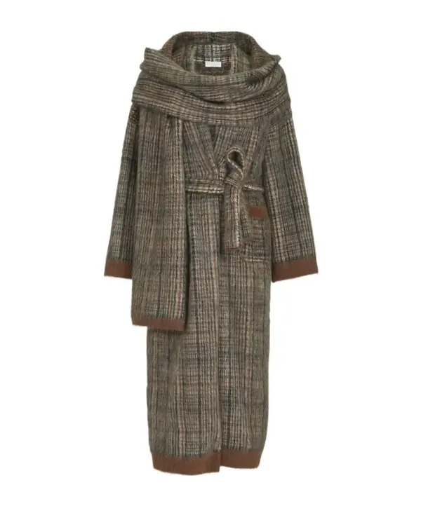 Brunello Cucinelli Hooded Belted Coat - No