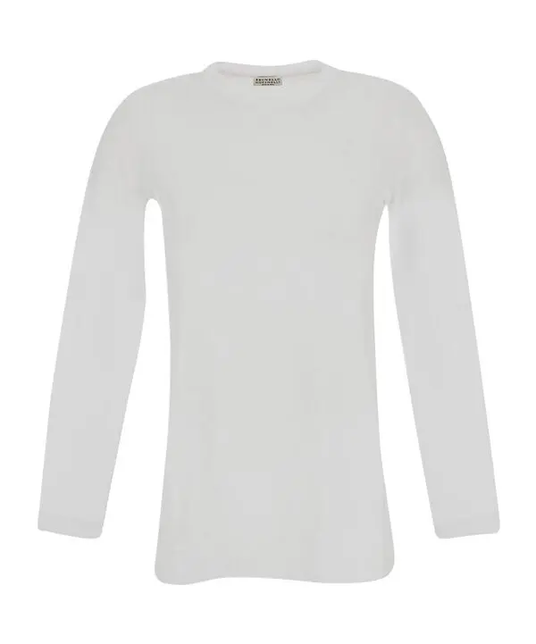 Brunello Cucinelli Crewneck Long Sleeve T-shirt - No