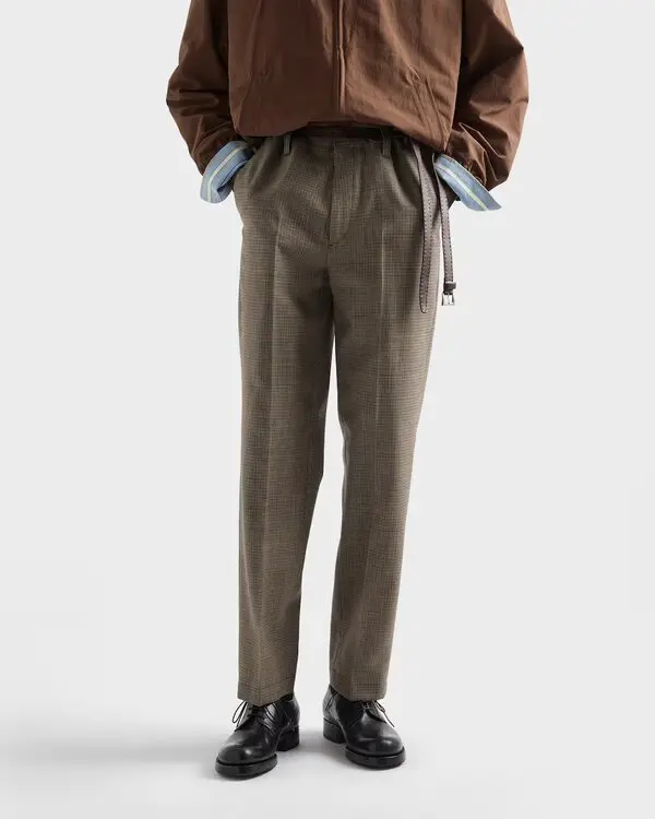 Prada Wool Houndstooth Pants