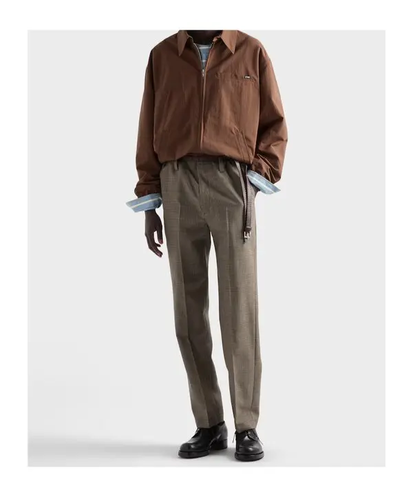 Prada Wool Houndstooth Pants