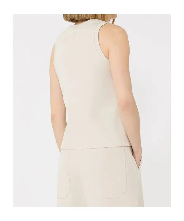 Max Mara Carilina Embroidered-logo Sleeveless Top