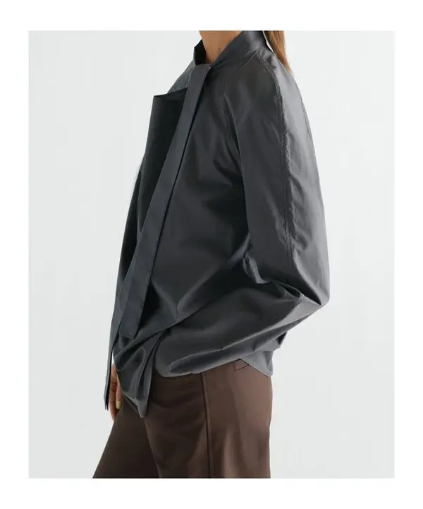 LEMAIRE Ascot Blouse In Washed Cotton Silk