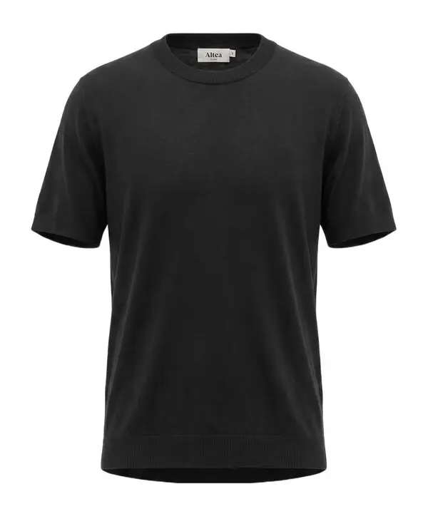 Altea Fine-knit Short-sleeve T-shirt - Nero