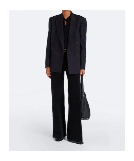 NILI LOTAN Florence Corduroy Wide-leg Pants - Black