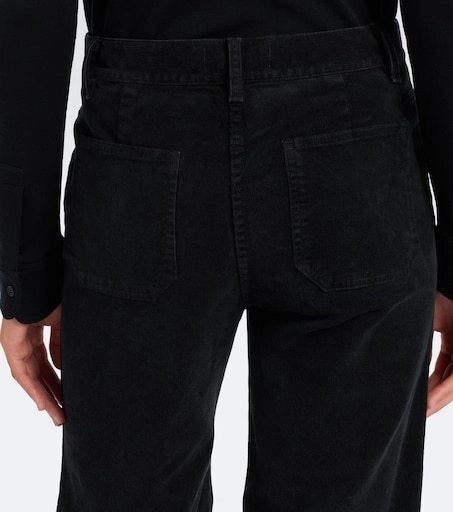 NILI LOTAN Florence Corduroy Wide-leg Pants - Black