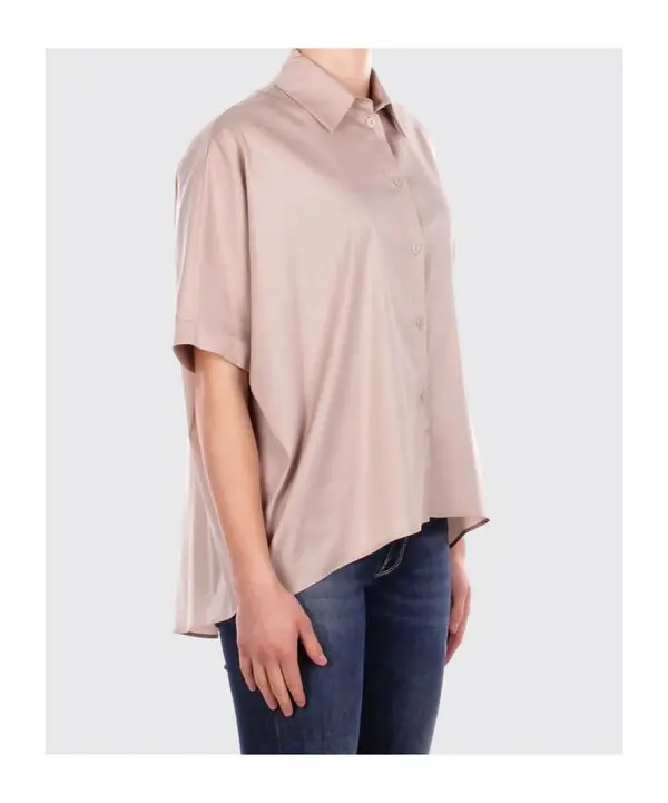 Max Mara Pittura Short-sleeved Satin Shirt