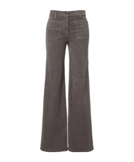 NILI LOTAN Florence Corduroy Wide-leg Pants - Grey