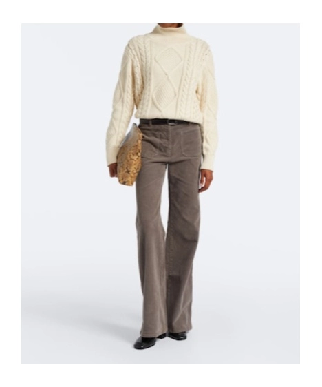 NILI LOTAN Florence Corduroy Wide-leg Pants - Grey