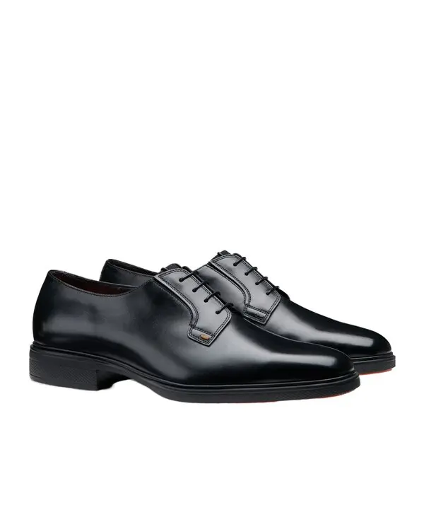 Santoni Easy Lace-up Leather Derby Shoes