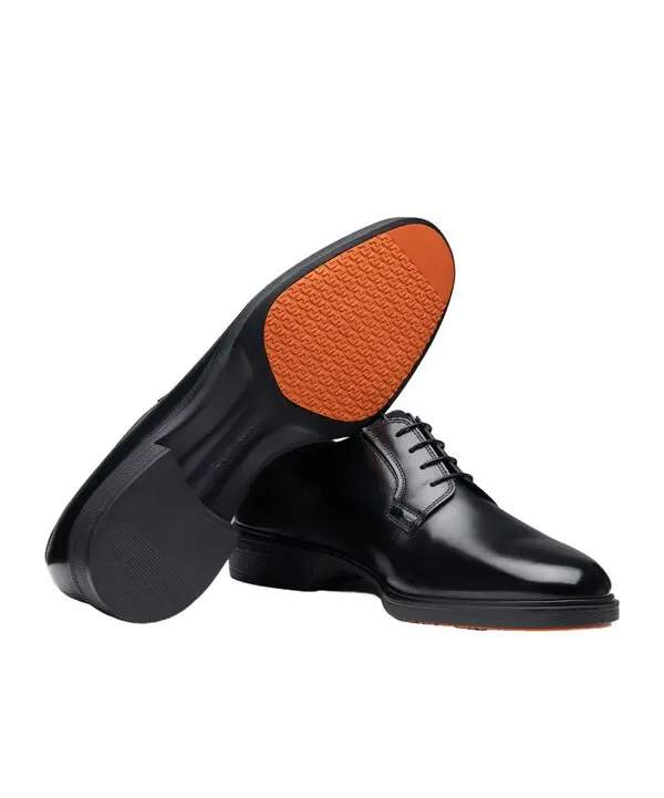 Santoni Easy Lace-up Leather Derby Shoes