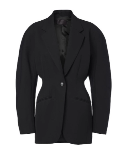 MUGLER Virgin Wool Grain De Poudre Blazer