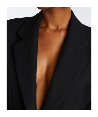 MUGLER Virgin Wool Grain De Poudre Blazer