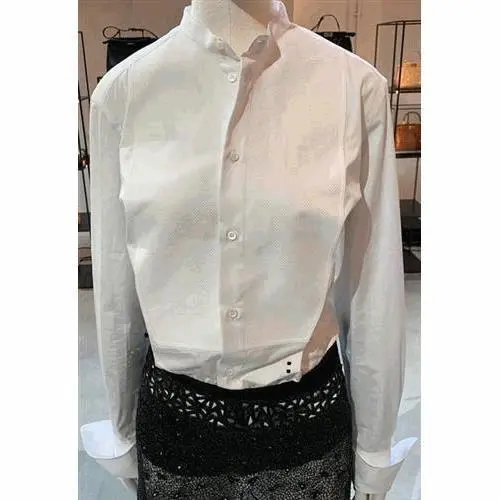 Fendi Slim Fit Poplin Shirt With Embroidered Detail - White