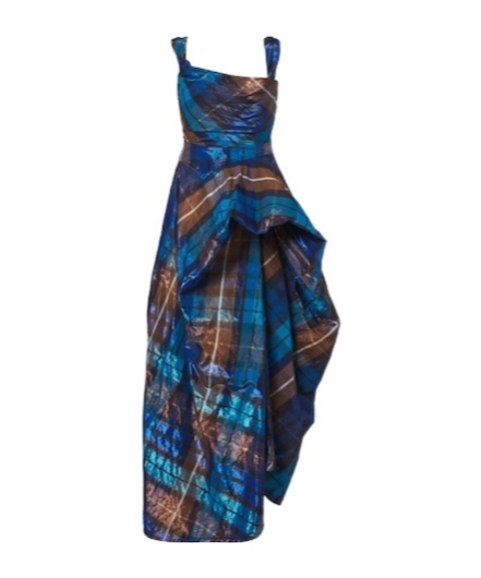 VIVIENNE WESTWOOD Chichi Draped Plaid Maxi Dress