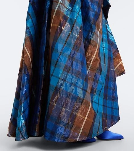 VIVIENNE WESTWOOD Chichi Draped Plaid Maxi Dress