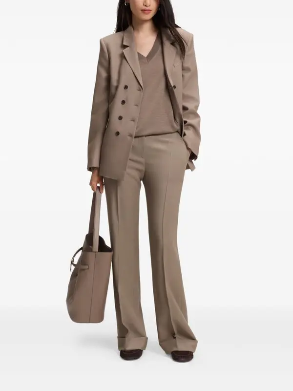 Hugo Boss Flared-fit Stretch Gabardine Trousers