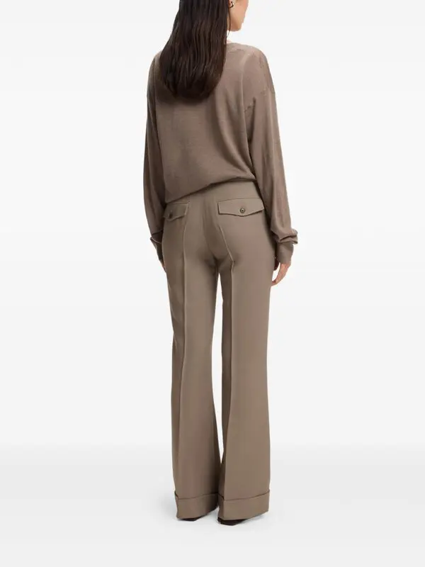 Hugo Boss Flared-fit Stretch Gabardine Trousers