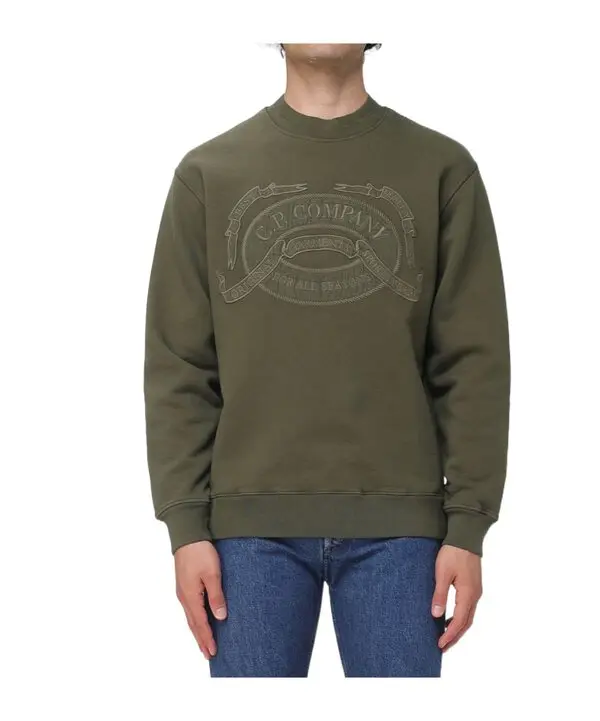C.P. COMPANY Logo-embroidered Crew-neck Sweatshirt