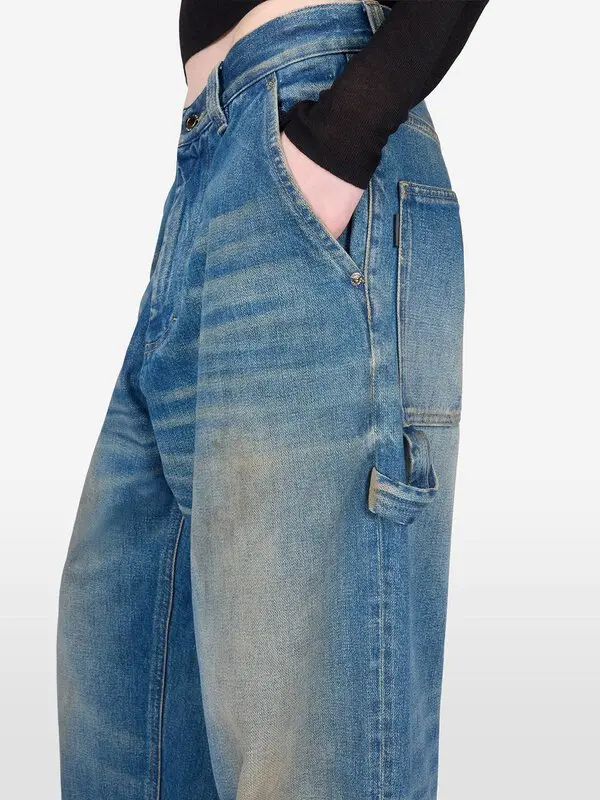 HAIKURE Faded-effect Wide-leg Jeans