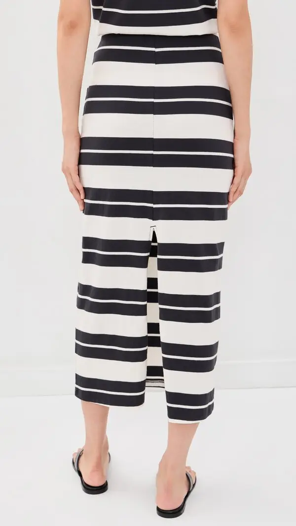 Z Supply Gail Striped Jersey Midi Skirt