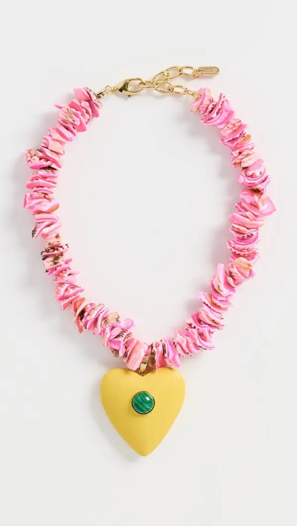 LOGAN TAY Beaded Heart Necklace