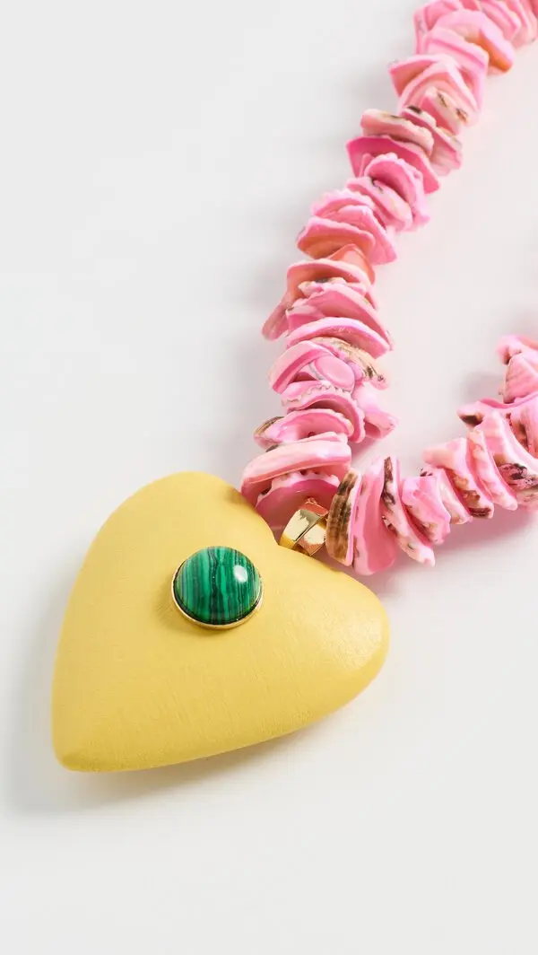 LOGAN TAY Beaded Heart Necklace