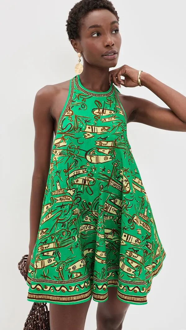 ALEMAIS Fish Sticks Mini Dress