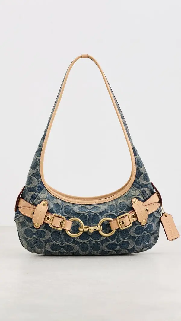 COACH Belted Ergo Signature Jacquard Shoulder Bag 26