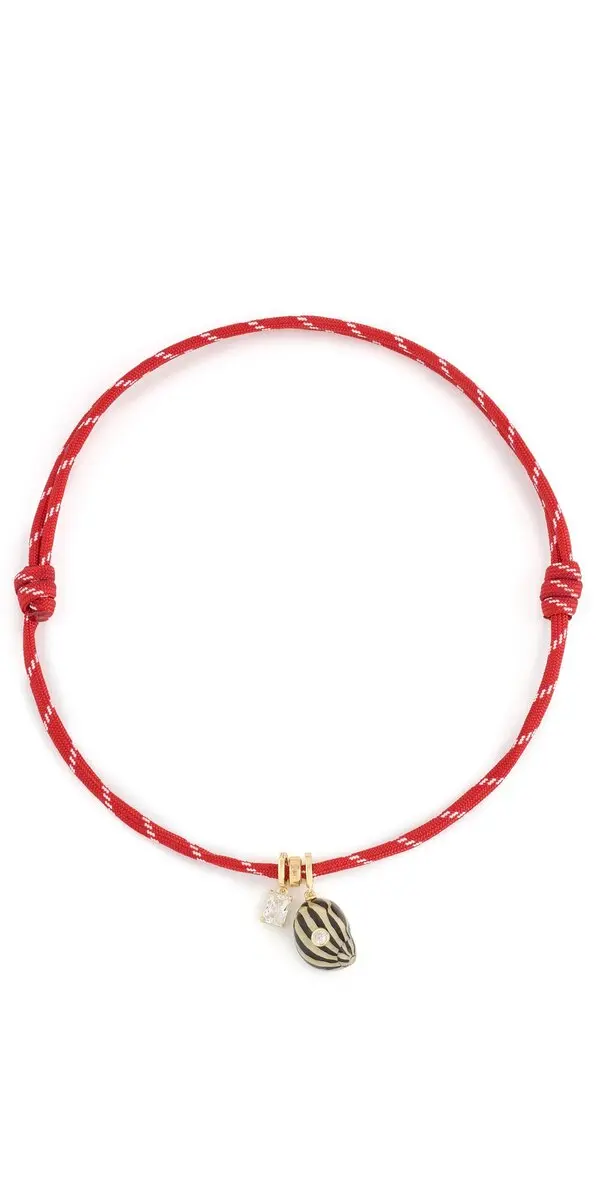 Éliou Marais Paracord Necklace With Seashell Accents - Red