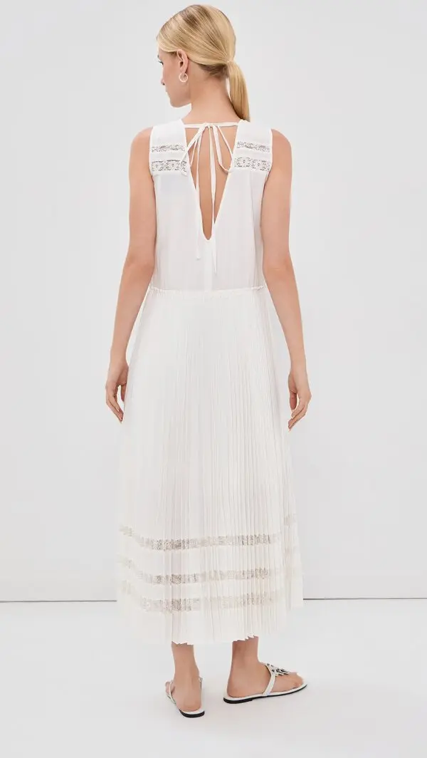 3.1 Phillip Lim Pleated A-line Lace Midi Dress