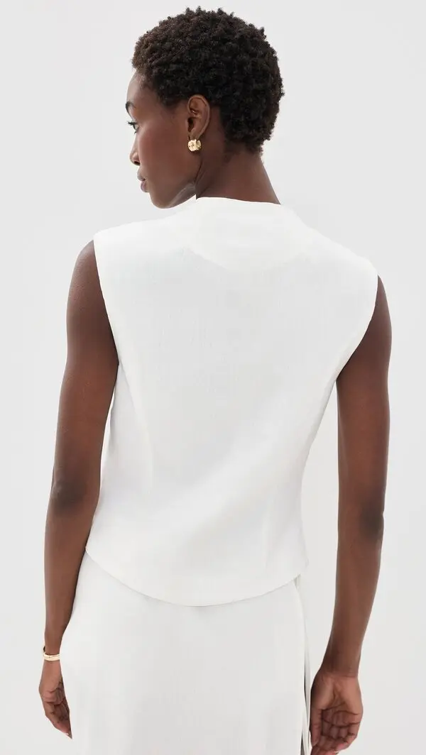 YELLOW THE LABEL Quinn Linen Sleeveless Top