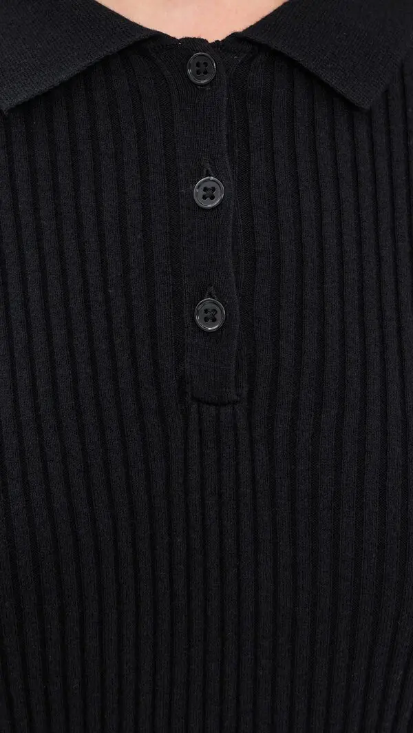 Velvet By Graham & Spencer Frances Ribbed Knit Collared Top