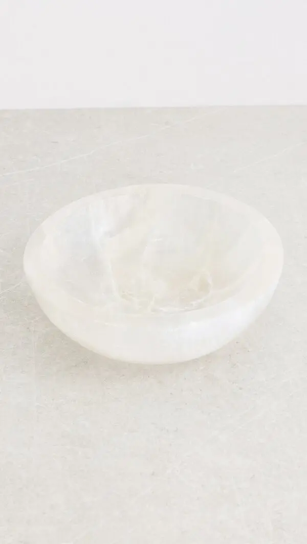Jia Jia Selenite Round Bowl