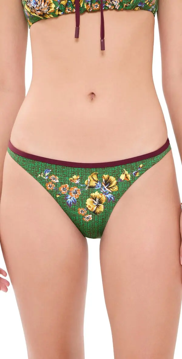 ALEMAIS Phyllis Brief Bikini Bottoms - Green
