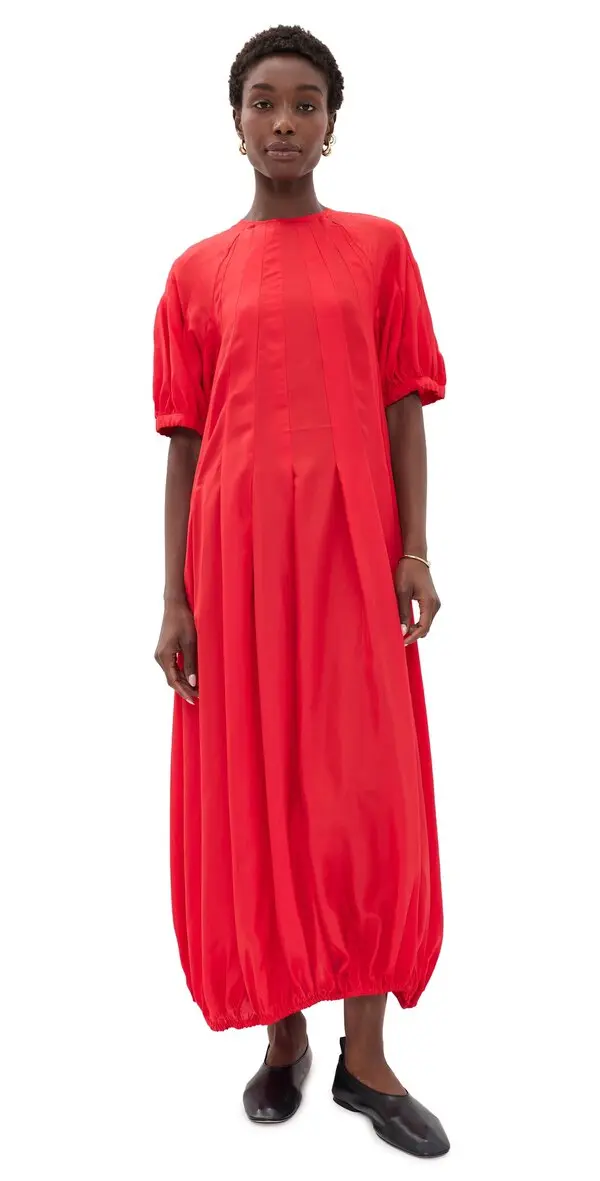LEE MATHEWS Lily Silk Midi Dress