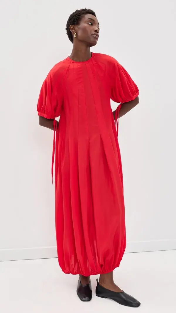 LEE MATHEWS Lily Silk Midi Dress