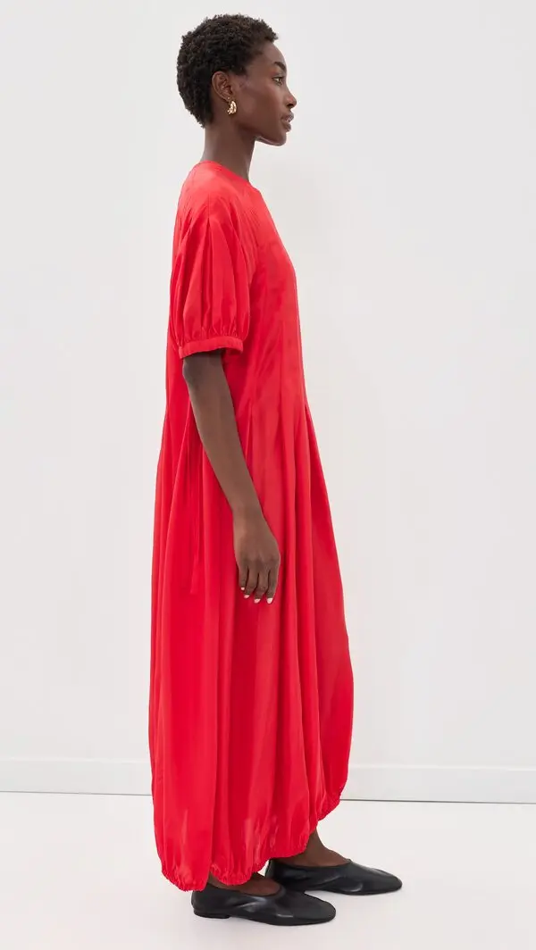 LEE MATHEWS Lily Silk Midi Dress