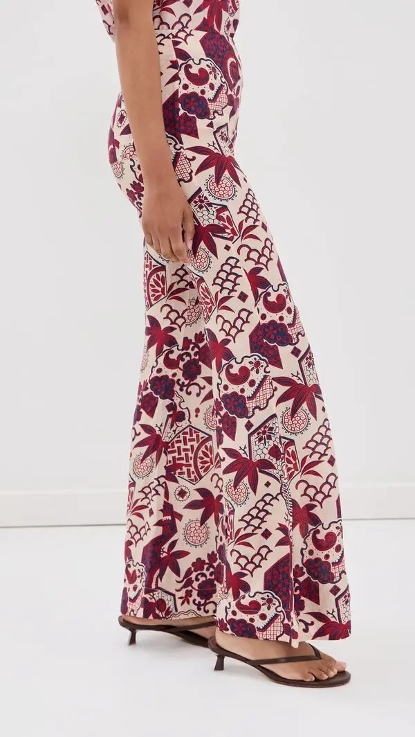 Alix Of Bohemia Farah Crimson Hive Silk Pants