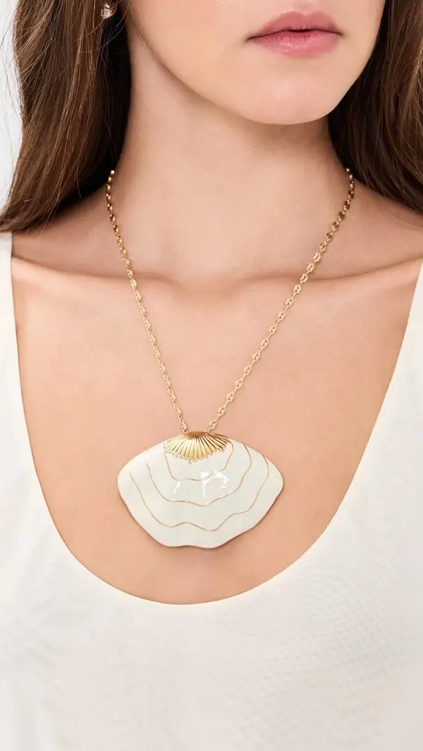Clare V. Clamshell Pendant Necklace